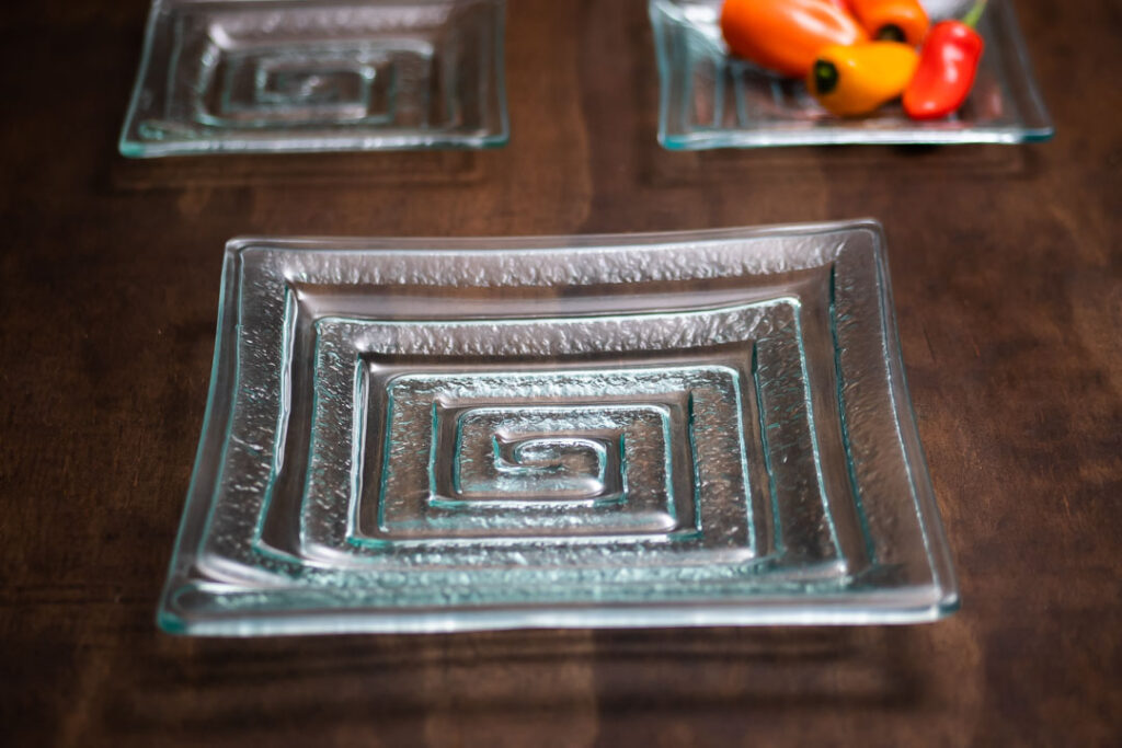 Square Platter "Labyrinth" - Recycled Glassworks